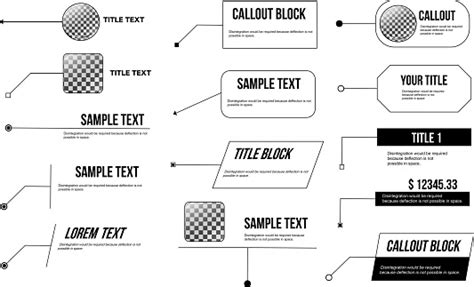 Callout Title Text Box Frame Infographic Callouts Popup Textbox Balloons Speech Labels With