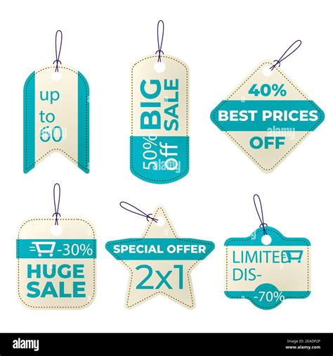 Flat Design Sale Tags Pack Vector Illustration Stock Vector Image And Art