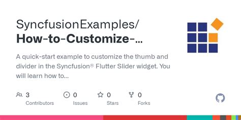 Github Syncfusionexampleshow To Customize Thumb And Divider In The