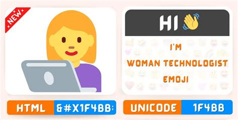 Woman Technologist Emoji Copy Paste Meaning Unicode