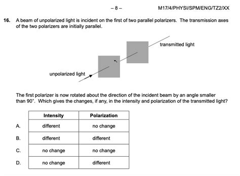 Solved 8 M17 4 PHYSI SPM ENG TZ2 XX 16 A Beam Of Chegg