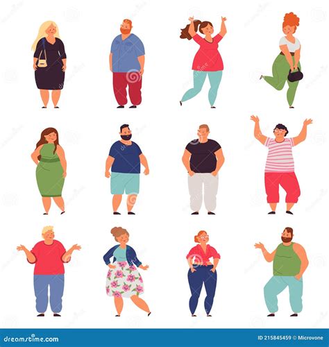 Overweight People Cartoon Clipart