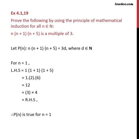 question 19 prove n n 1 n 5 is a multiple of 3