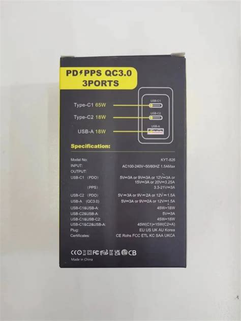 High Quality 65watt Qc3 0 Pd Travel Usb Charger 65w Wall Super Fast