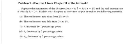 Solved Problem 1 Exercise 1 From Chapter 11 Of The