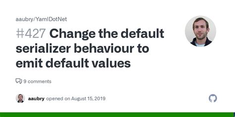 Change The Default Serializer Behaviour To Emit Default Values Issue