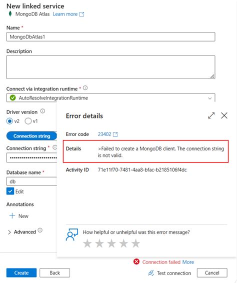I Need To Connect Mongodb Which Is Hosted On Azure Pull Data Via Adf