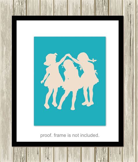 Sisters Wall Art Three Sisters Wall Art Siblings Wall Art Etsy