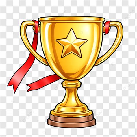 레드 리본 상을 가진 금 트로피 축하 축하 아이콘 아이콘 클립 아트 벡터 일러스트 금 트로피 수상 축하 업적 아이콘 빨간 리본 클립 아트 Png 일러스트 및 이미지 에