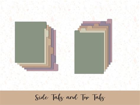 B Planner Dividers Svg Pdf Dxf Tab Divider Templates Tab Dividers