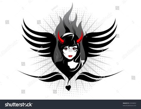 Girl Devil Vector Illustration 22939852 Shutterstock