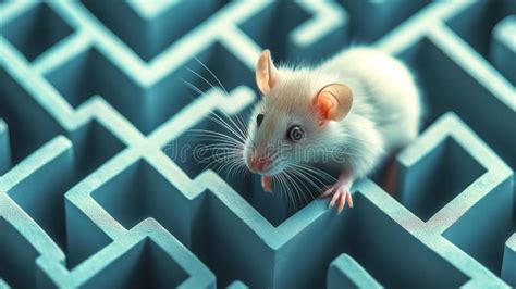 a mouse runs in a maze generative ai stock illustration illustration
