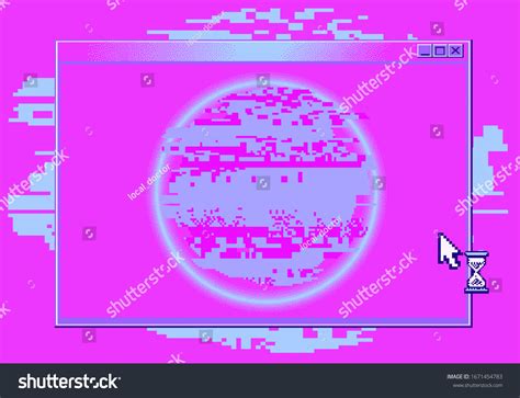 Computer Screen Commandline Interface Console Terminal Stock Vector