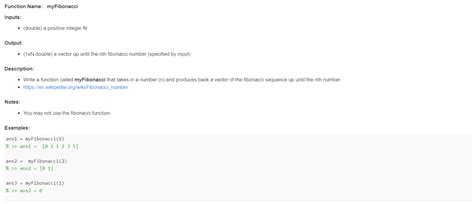 Solved Function Name Myfibonacci Inputs Double A
