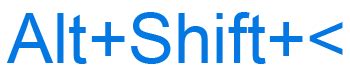 What Does Alt Shift