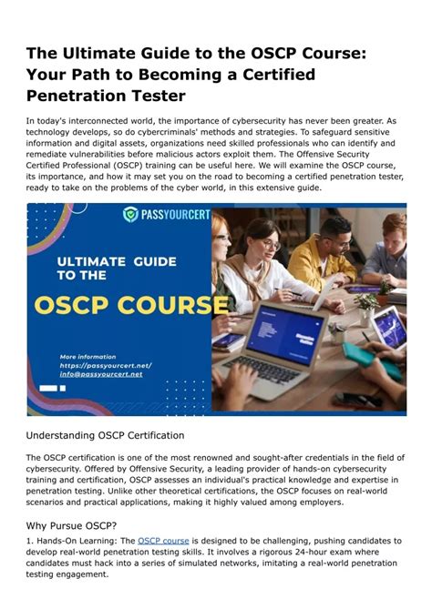 Ppt The Ultimate Guide To The Oscp Courseyour Path To Becoming A Certified Penetration Tester