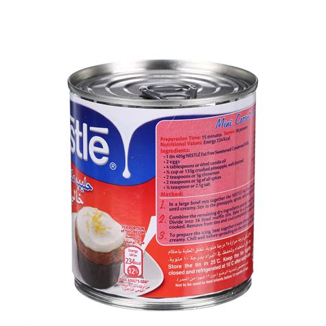 Nestlé Sweetened Condensed Milk Fat Free 405 G Sharjah Co Operative