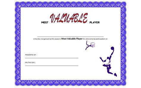 Download 10 Basketball Mvp Certificate Editable Templates Within Fresh