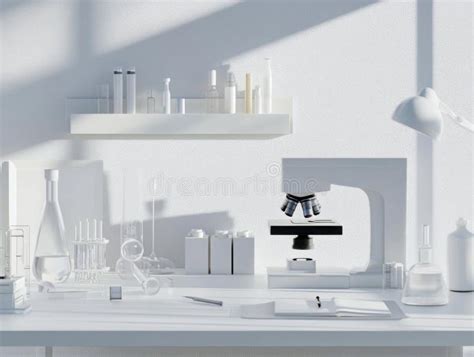 Exploring A Sterile Lab Microscope Glassware And Scientific Tools Stock Illustration Exploring A Sterile Lab Microscope Glassware And Scientific Tools Stock Illustration