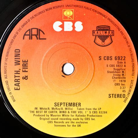 Earth Wind Fire September Vinyl Discogs