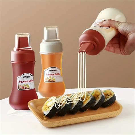 Squeeze Sauce Bottle Leak Proof Refillable Condiment Temu Canada
