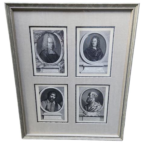 18th Century Framed Lithographs Of Important Men 21 Available For