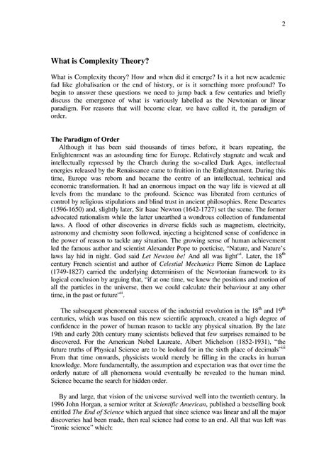 What Is Complexity Theory For Reasons That Will Become Clear We Have Called It The Paradigm