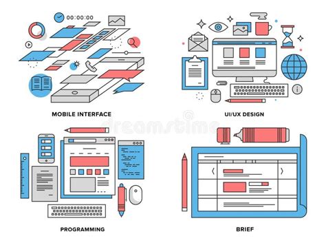 Flat User Interface Design Elements Stock Illustration Illustration