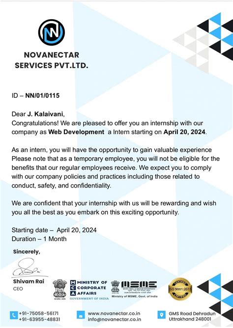 kalaivani j on linkedin webdevelopment internship