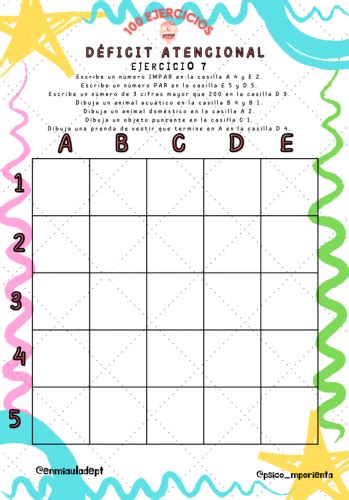 Cuaderno Déficit Atencional 100 Ejercicios Orientacion Andujar