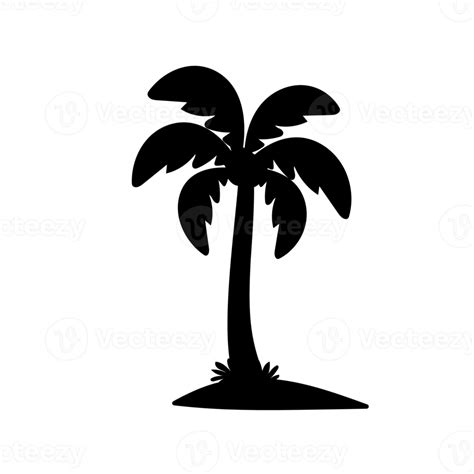 Coconut Tree Silhouette Summer Sunset Sea Design 14606118 Png