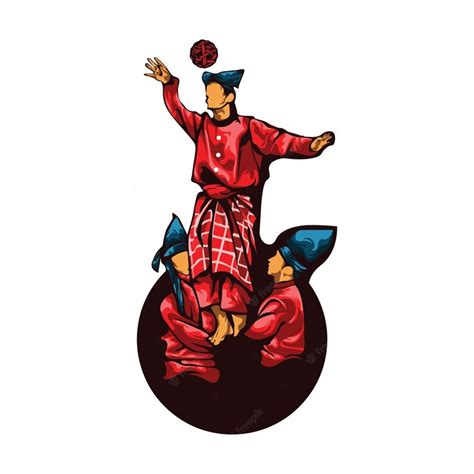 Premium Vector Pakarena Dance Vector From Makassar Indonesian Culture