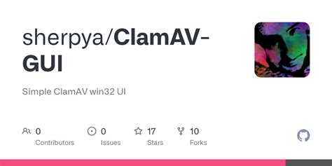 GitHub Sherpya ClamAV GUI Simple ClamAV Win32 UI