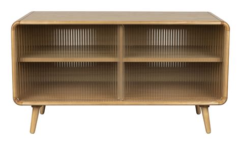 Zuiver Tv Meubel Rise Eikenlook En Glas 100cm Naturel Kasten Outlet