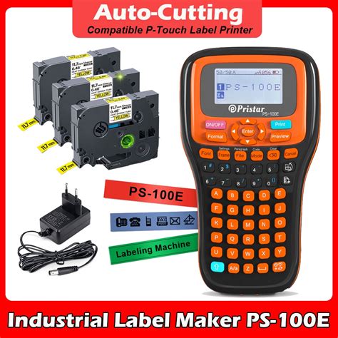 ★auto Cut Function★ Handheld Label Printer Ps100e Wireless Industrial Labeller Replace For