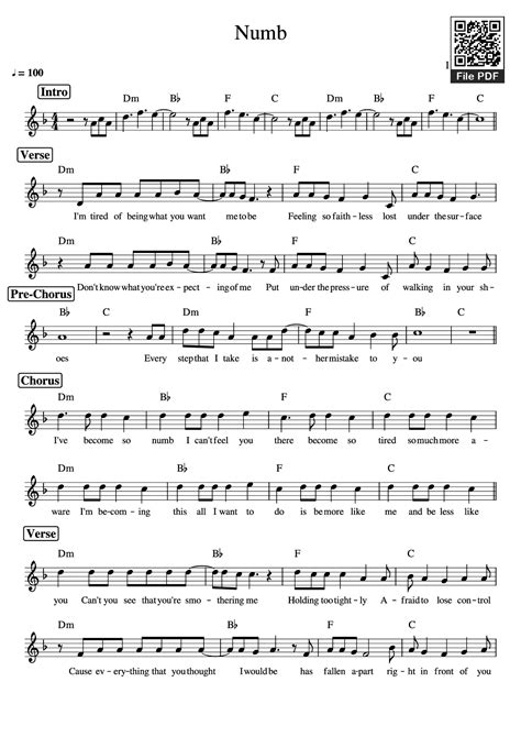 Sheet Numb Piano Pdf Linkin Park Hợp âm Piano Mp4midi