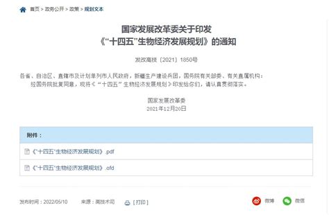 发改委印发《“十四五”生物经济发展规划》 上海翎因生物科技有限公司