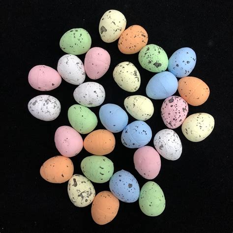 Opvise 50pcs Colorful Foam Easter Eggs Realistic Looking Vibrant Color