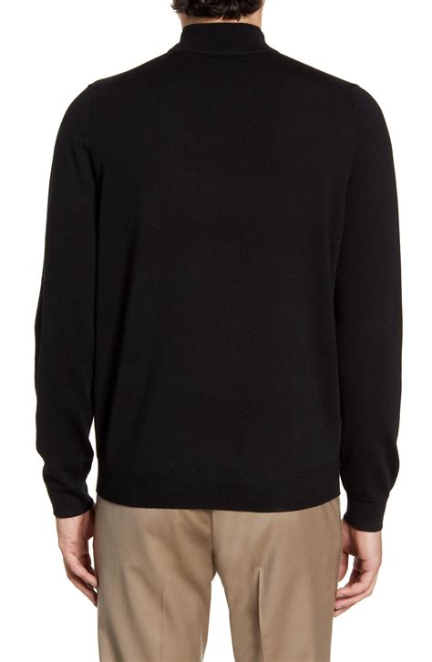 Nordstrom Mock Neck Merino Wool Sweater In Black For Men Lyst