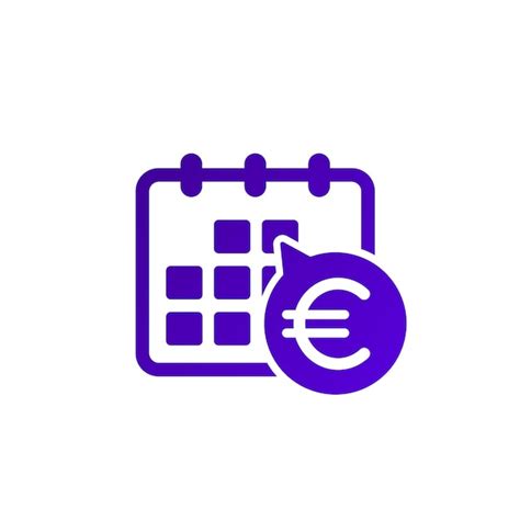 Premium Vector Payment Schedule Icon With Euro