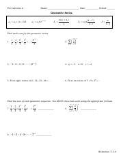 Mastering Geometric Series Sums Convergence Guide Course Hero