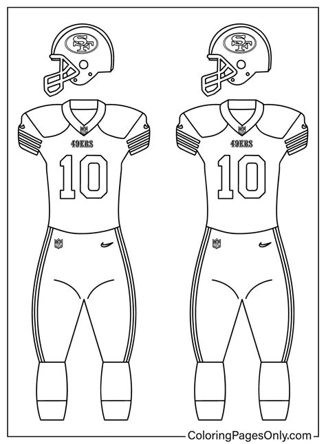 San Francisco 49ers Coloring Pages Free Printable Pdf And Online Coloring