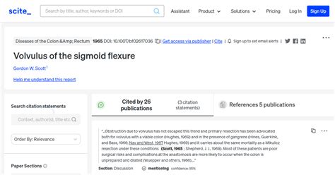 [citation Report] Volvulus Of The Sigmoid Flexure