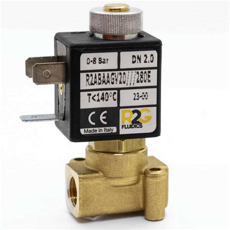 Électrovanne à action directe R AB NA NO R G Fluidics Srl voies normalement ouverte