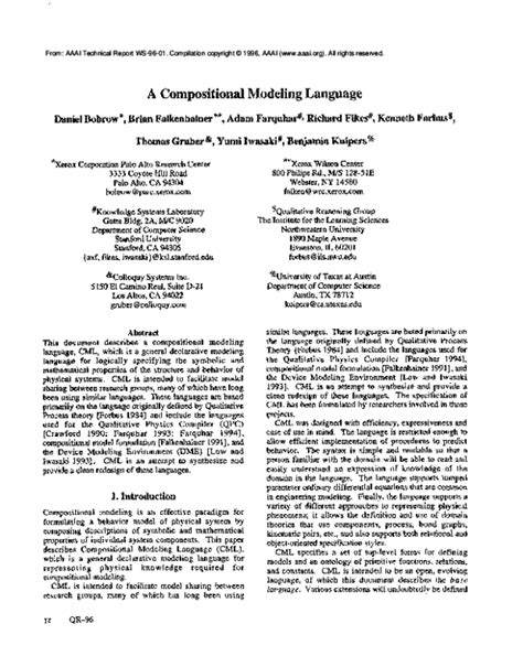 Pdf A Compositional Modeling Language