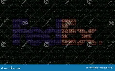 Fedex Logo Made Of Hexadecimal Symbols On Computer Screen Editorial 3d