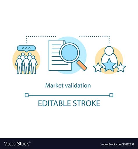 Market Validation Concept Icon Royalty Free Vector Image