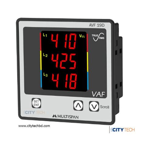 Multispan Avf 19d Vaf Meter 3 Phase Panel Meter Price In Bd Citytech Bd