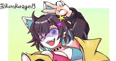 メスケモ Skeb エネルギッシュなocちゃん！ 黒海月＠skeb Closeのイラスト Pixiv