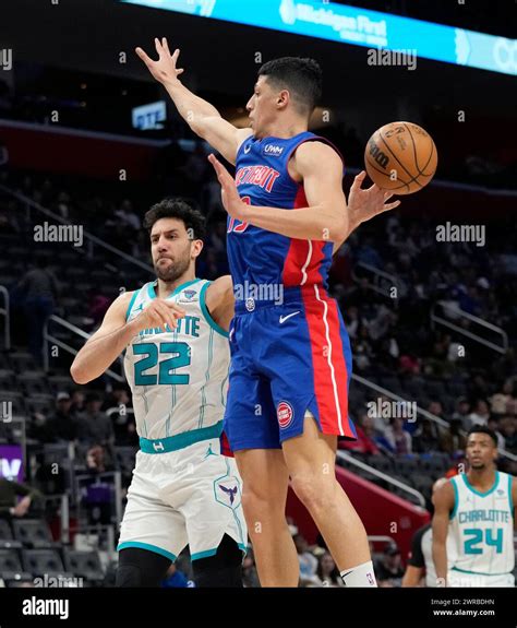 Charlotte Hornets Guard Vasilije Micic 22 Passes Around Detroit